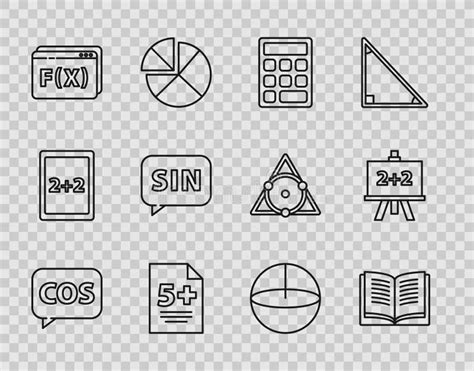 Set Line Tablet With Calculator Equation Solution Triangle Math