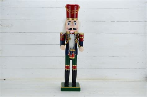Wooden Nutcracker Soldier Red Soldier Nutcracker Vintage Soldier Nutcracker Etsy