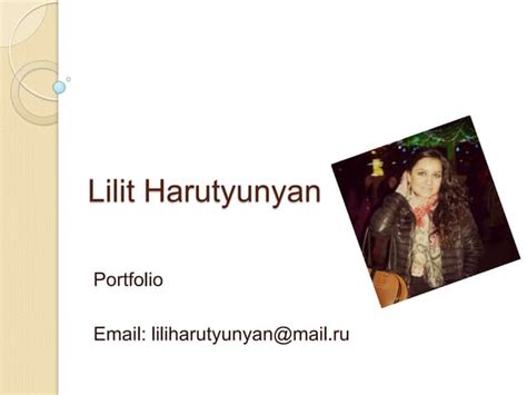 Lilit Harutyunyan Pptx