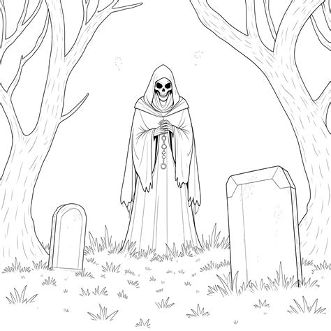 Best Grim Reaper Coloring Pages Free Printable Pdf