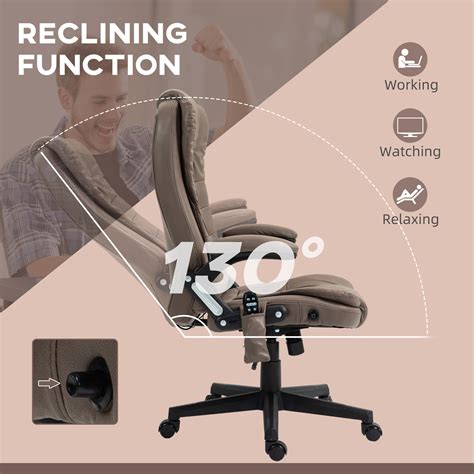 Homcom 6 Point Vibrating Massage Office Chair With Heat Microfiber