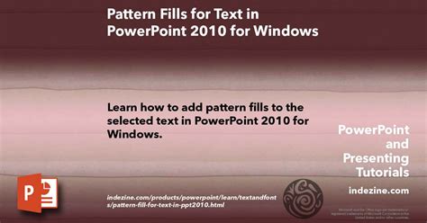 Pattern Fills For Text In PowerPoint For Windows