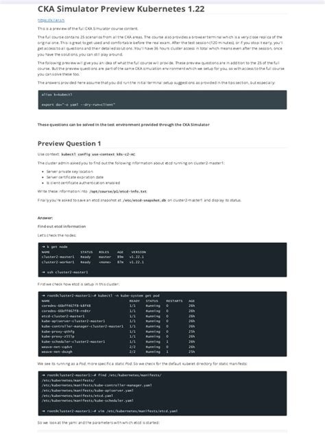 Killer Shell Cks Cka Ckad Simulator Download Free Pdf Information Technology Management