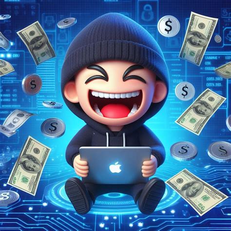 Premium Photo 3d Online Hacker Laughing