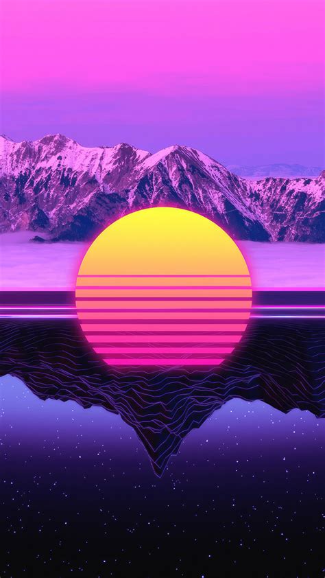 1440x2560 Night And Day Ice Synthwave Retrowave Mix Samsung Galaxy S6