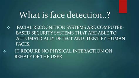 Best Face Detection Technology Ppt Pptx Technology And Computing