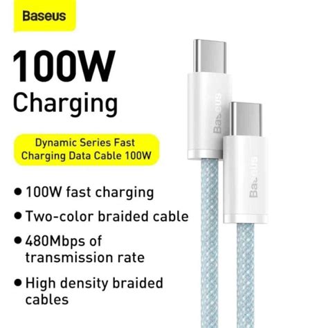 Promo Baseus Kabel Data Dynamic Series Type C To Type C 100w Fast Charging Blue Diskon 50 Di