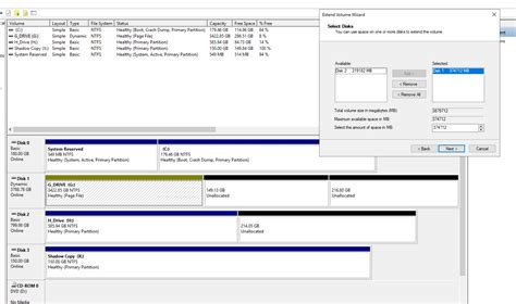 Struggling With Extending Dynamic Disk Server 2019 Windows