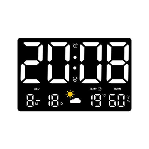 Seitruly Reloj Meteorológico De Temperatura Y Humedad De Plástico Se