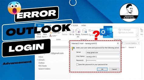Outlook Login Error Password Popup Rohit Narang Youtube