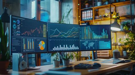 a computer monitor with a graph showing the graph of graphs premium ai generated image