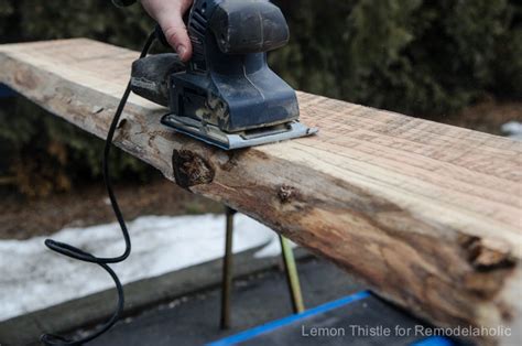 Evejulien Diy Stone Fireplace Update With Live Edge Wood Mantel