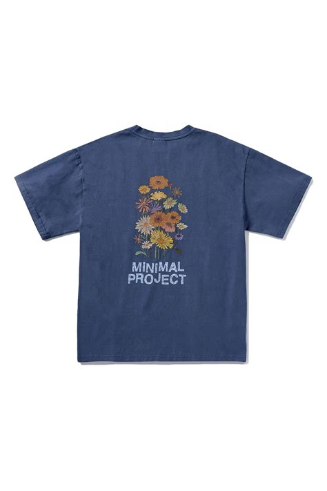 미니멀프로젝트 플라워 프린팅 피그먼트 반팔티셔츠 Mst155 4colorminimal Project