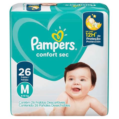 Pañales Pampers Confort Sec M 26 U Vea
