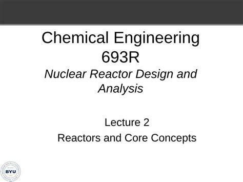 PDF Nuclear Reactor Design And Analysis Educating Mjm82 Che693R Spring2017 LectureNotes