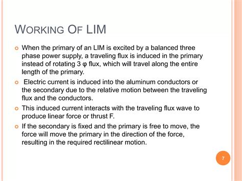 Linear Induction Motor Pptx Physics Science