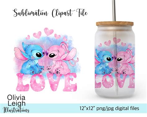 Stitch And Angel Png Sublimation Quote Clipart Files Digital Etsy