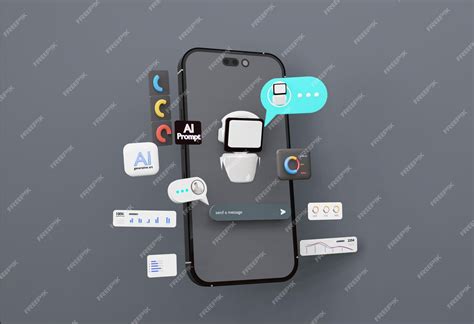 premium photo 3d computer ai robot chatbot web uiux software