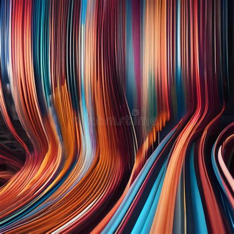 An Abstract Representation Of Sound Waves In Motion Visualized As