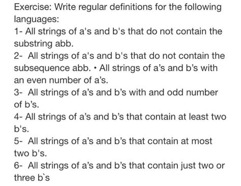 solved exercise write regular definitions for the following