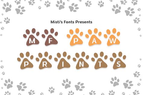 Mf Paw Prints Font Mistis Fonts Fontspace