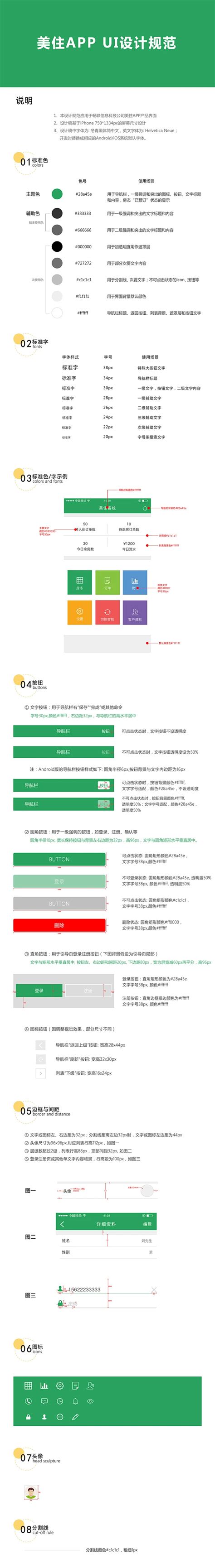 Ui规范整理类 Ui规范 App界面设计规范 花瓣网