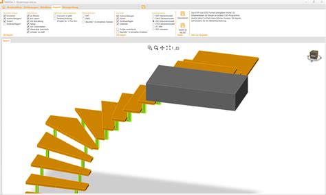 3d export dxf dwg iges and step trepedia software für treppen und