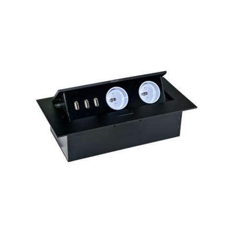 Контакт за вграждане Orno 2x2p Z 3 Usb порта Черен Emag Bg