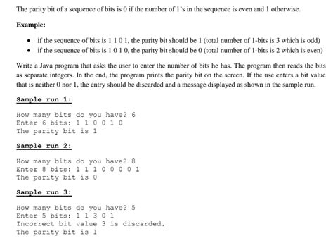 Solved The Parity Bit Of A Sequence Of Bits Is 0 If The