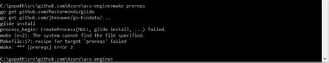 Error On Go Get And Acs Engine Build · Issue 1068 · Azureacs Engine
