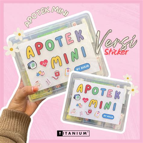 Jual Apotek Mini Versi Stickers Design Lucu Bisa Custom Ready Stock