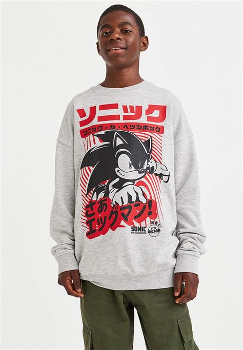 Printed Sweatshirt Light Greysonic The Hedgehog Handm Tops