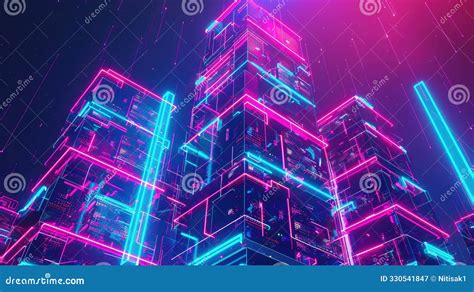 3d model abstract art of nextgen abstract cybersecurity tower