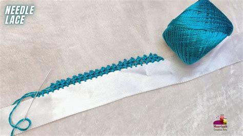 The Needle Lace Is Being Used To Sew