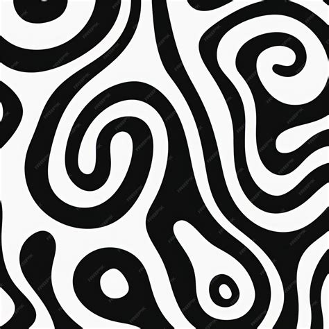 Premium Photo A Black And White Swirly Pattern With Many Lines In The