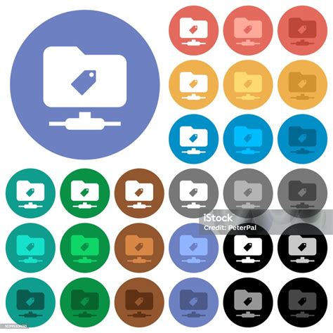 Ftp 標記圓形平面多色圖示向量圖形及更多交換圖片 交換 儲物室 圓形 Istock