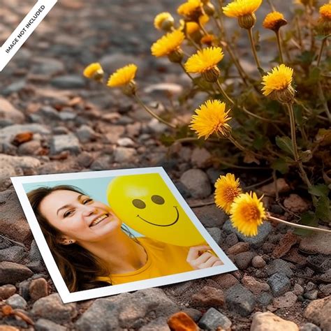 Premium Psd Square Paper Frame Mockup On Nature