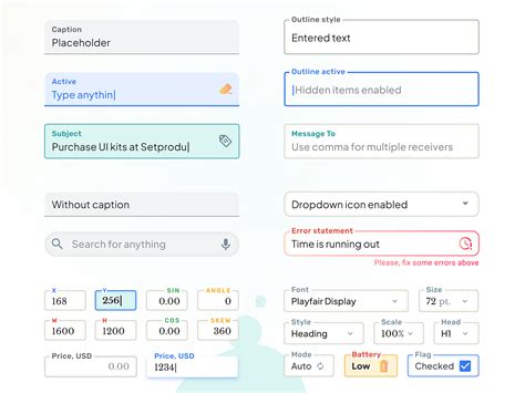 Desktop Dashboards Ui Kit With Inputs And Text Fields By Roman Kamushken