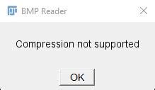 BMP Reader Compression Not Supported How Can I Open Bmp File