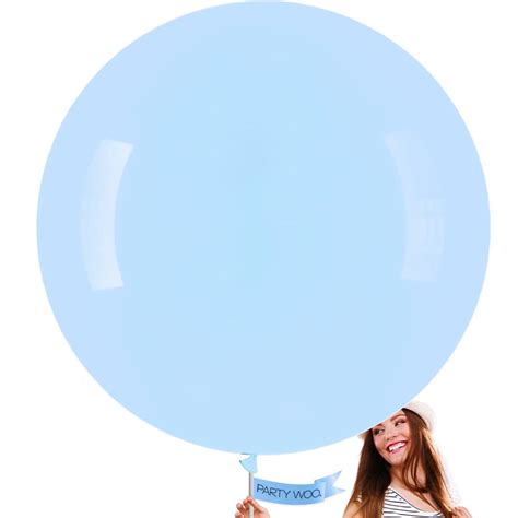 Partywoo Pastel Blue Balloons 4 Pcs 36 Inch Large Pale Blue Balloons
