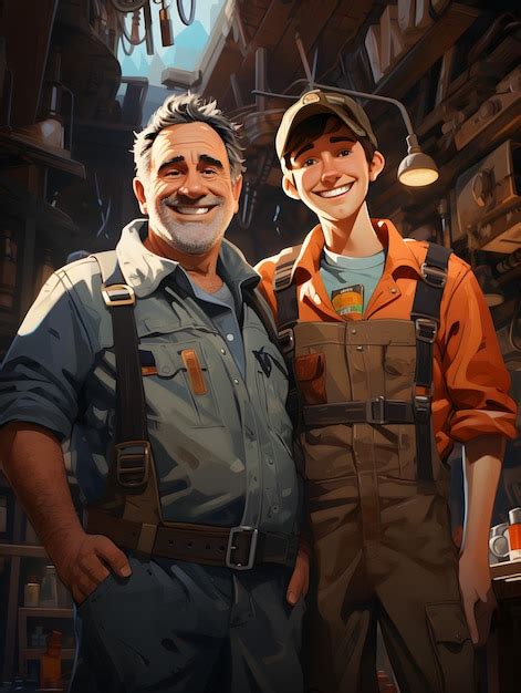 Premium Ai Image Two Men As Labor Worker