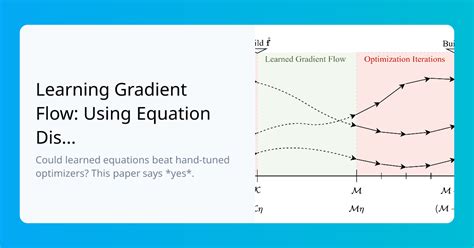 Learning Gradient Flow Using Equation Discovery To Accelerate