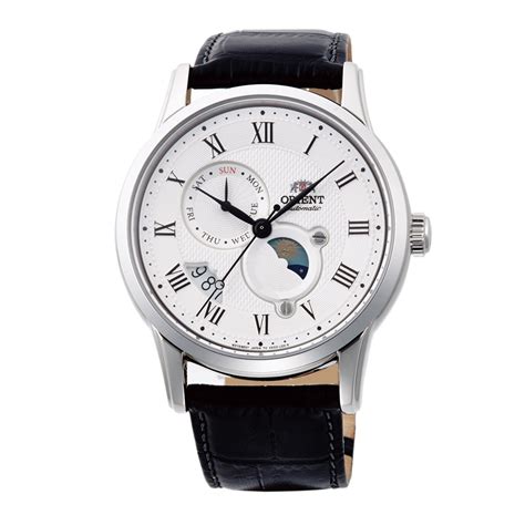 Orient 東方錶 官方授權 Sunandmoon系列 日月相機械男錶 白面 425mm Ra Ak0008s 機械錶 Yahoo