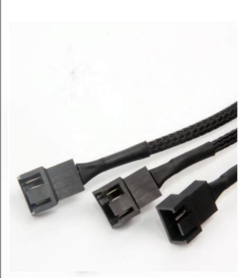 4 Pin PWM Extension Cable 1 To 3 Ways Fan Splitter Sleeved Connector CPU PWM Fan Hub Power Cable