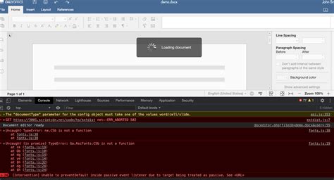 Loading Document Forever · Issue 329 · Onlyofficedocker