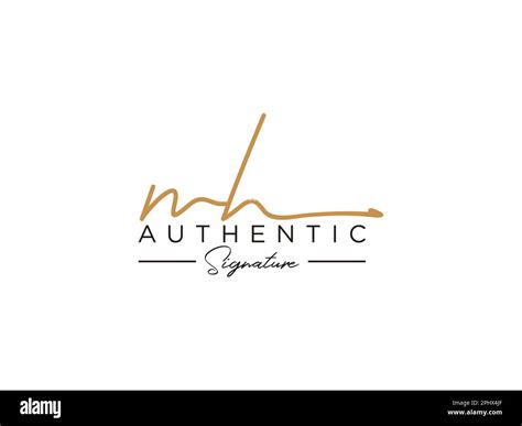 Letter Mh Signature Logo Template Vector Stock Vector Image And Art Alamy