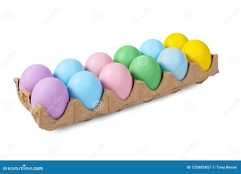 Eggs In An Egg Carton On A White Background Isolated Royalty Free
