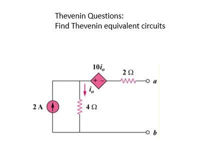 Solved Thevenin Questions Find Thevenin Equivalent Circuits Chegg Com