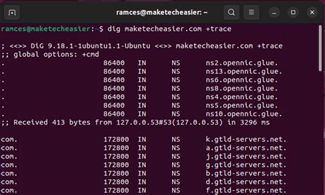 How To Use The Dig Command In Linux Make Tech Easier
