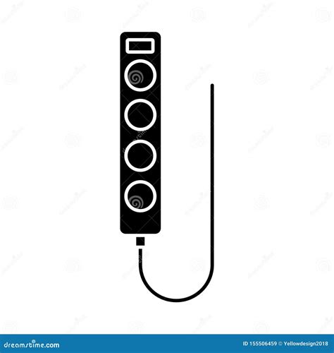 Glyph Electric Outlet Symbol Power Socket Pinctogram Plug Socket Icon
